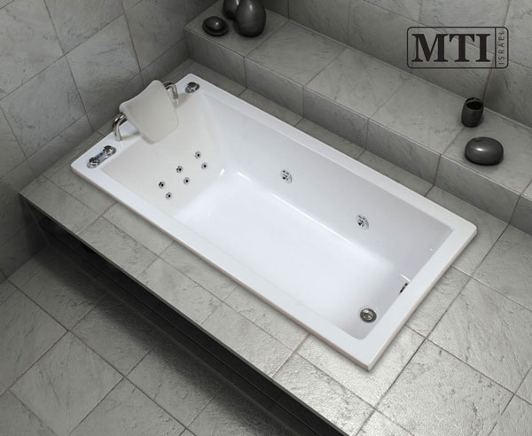 אמבטיה אקרילית מלבנית 160X70 סמ MTI-61 במחיר מנצח!|מרקו קרמיקה אונליין|MTI